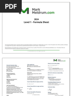 L1 2025 Formula Sheet | PDF | Exchange Rate | Mean
