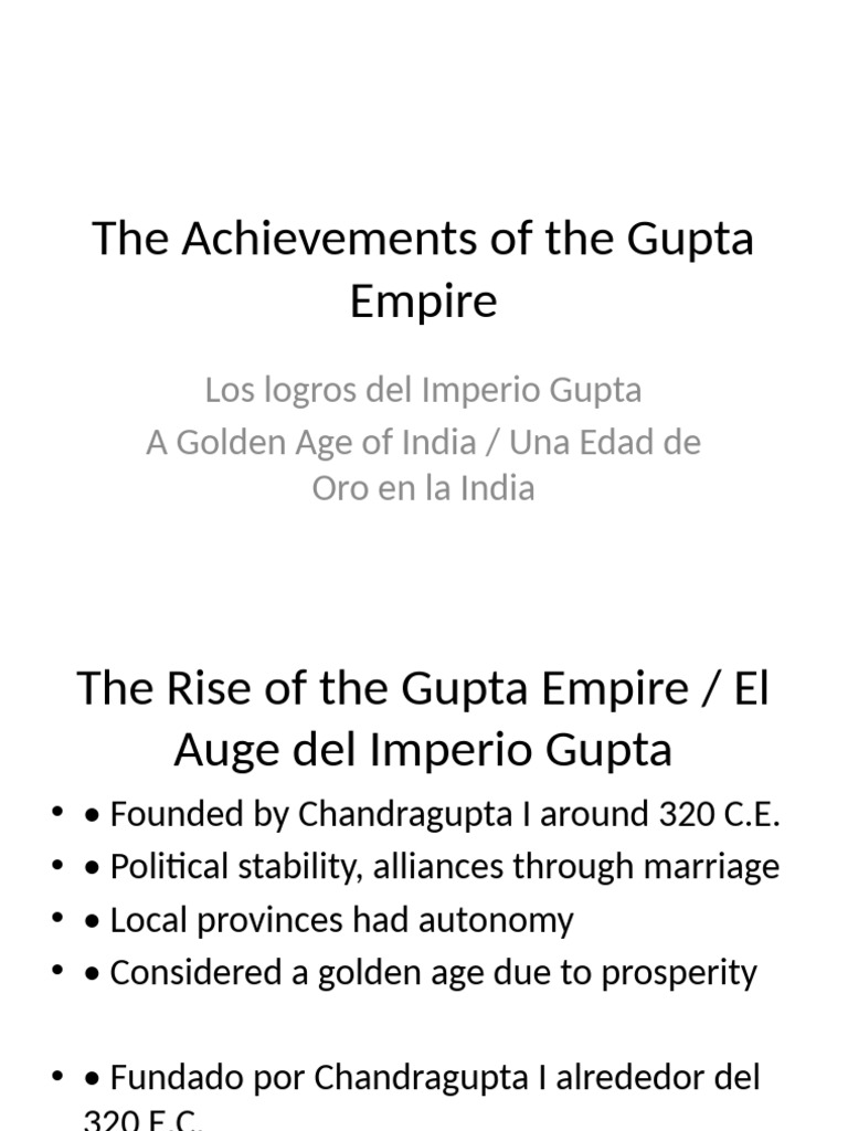 Gupta Empire Achievements Overview | PDF