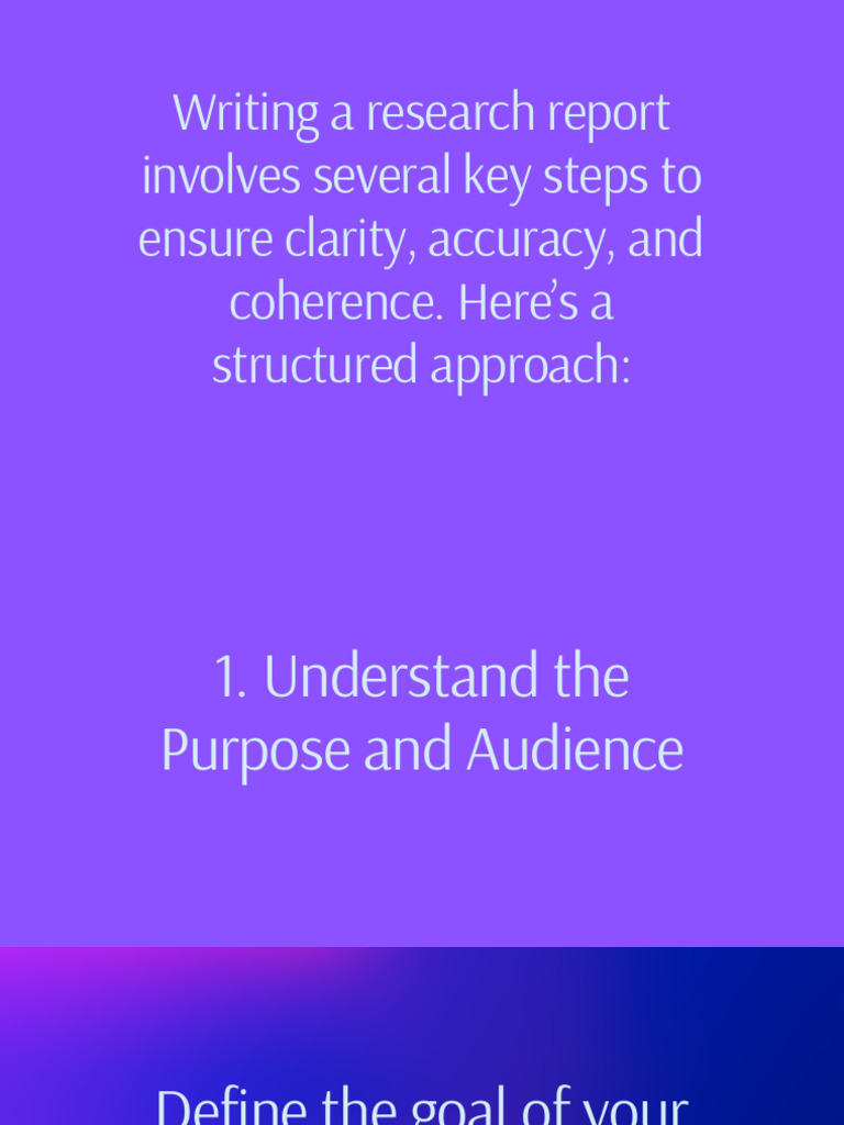 Writing A Research Report Involves Several Key Steps To Ensure Clarity ...