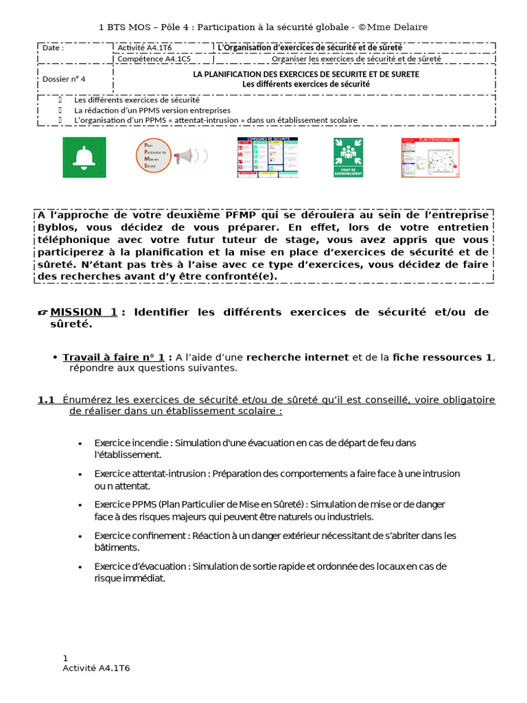 Organisation d'exercices de sécurité scolaire | PDF | Sécurité | Risque
