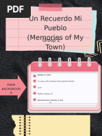 Recuerdo A Mi Pueblo: (In Memory of My Town) | PDF | Feeling