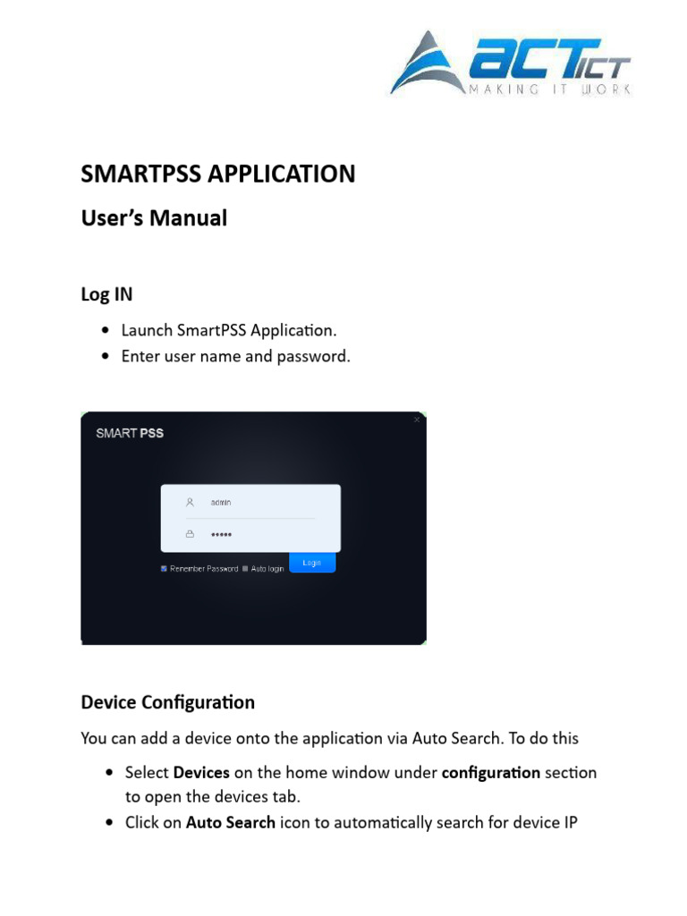 SmartPSS User Manual Guide | PDF
