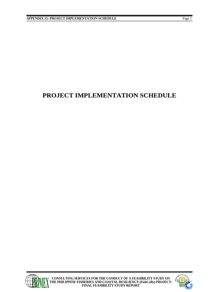 Appendix 15. Project Implementation Schedule - Ca0703 - Kde0705 - Cakde05oct 2 - Ca01declrg 1 ...
