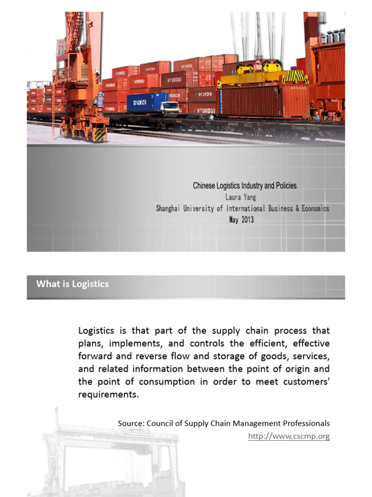Modern Logistics Development in China | PDF | Logistics | Warehouse