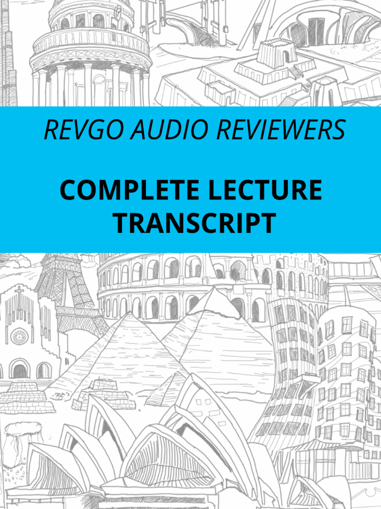 REVGO Lecture Transcript (Complete) | PDF