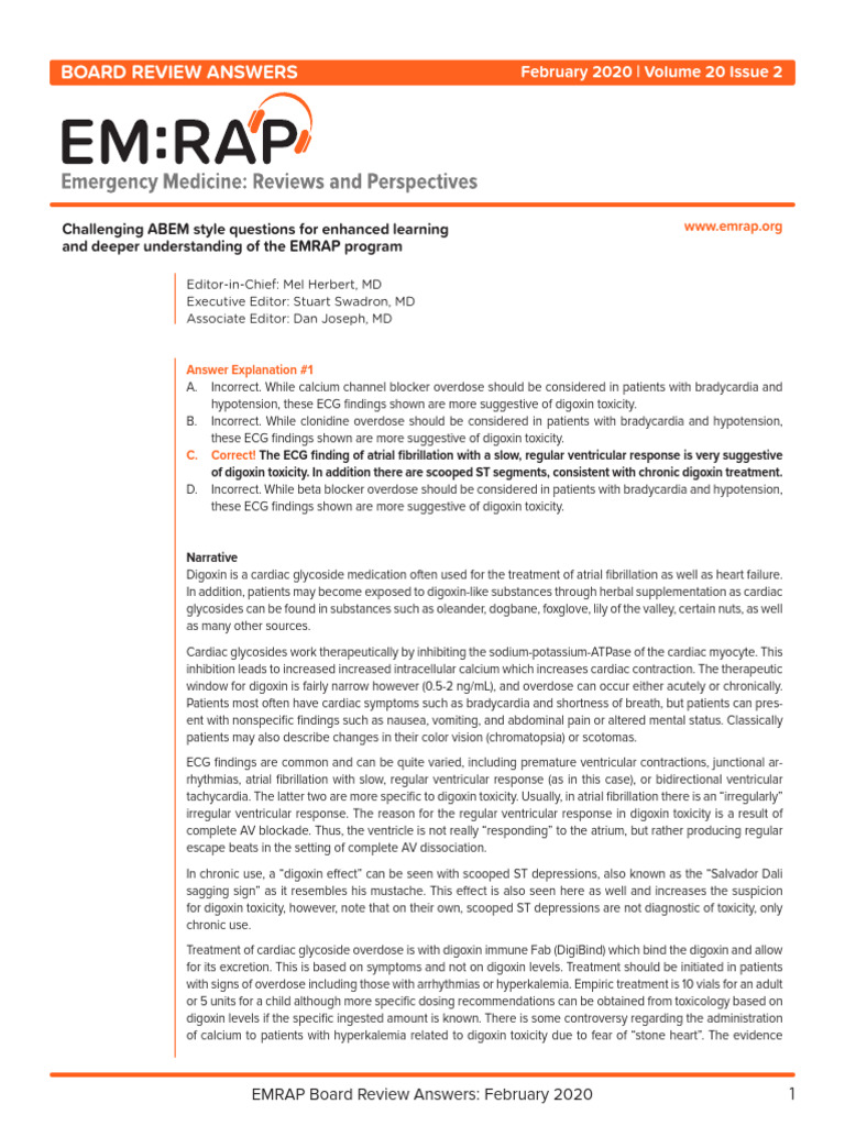 EMRAP_Board Review Answers_2020_02_February_Vol.20_02 (1) | PDF | Knee ...