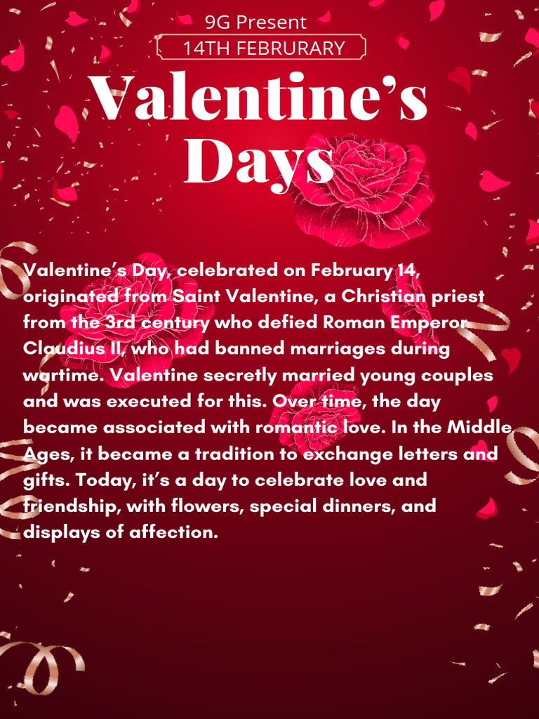 Valentine's Day History and Celebration | PDF