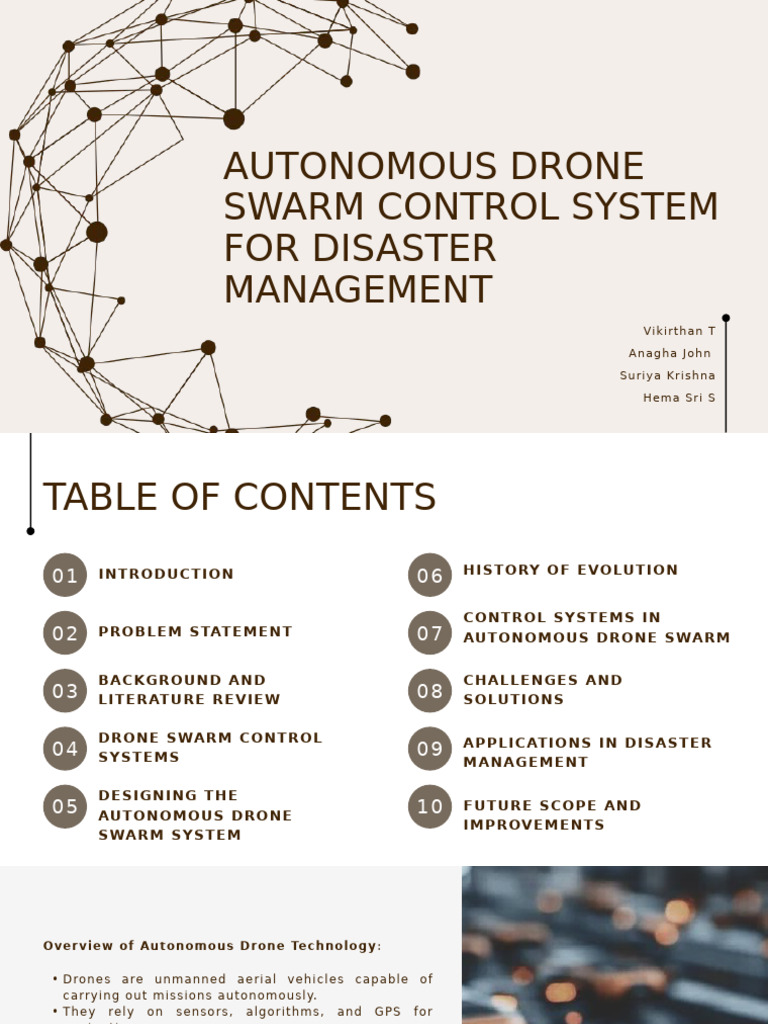 Autonomous Drone Swarm Control System For Disaster Management | PDF