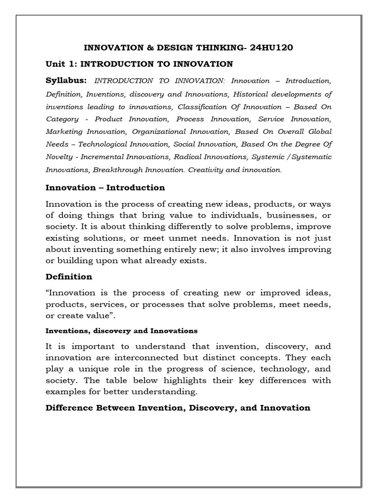 Full Note IDT_Skanda M G | PDF | Innovation | Prototype