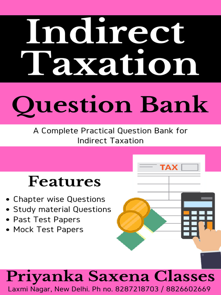 Question Bank Book Merged | PDF | Taxes | Indirect Tax