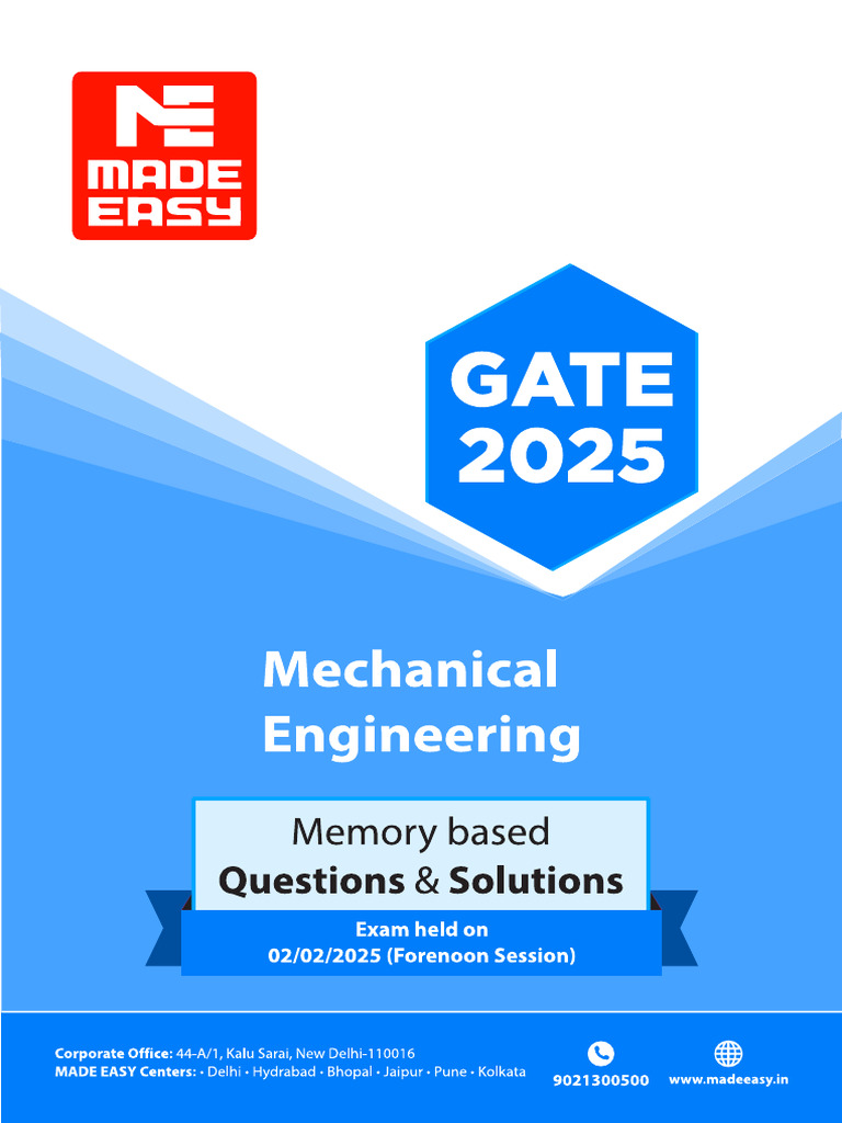 1735purl ME Memory GATE 2025 Sol | PDF