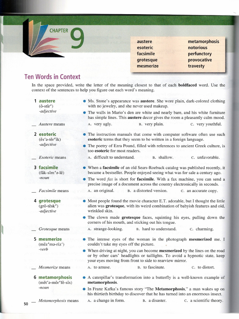Advancing Vocabulary Skills - Chapter 9 1 | PDF