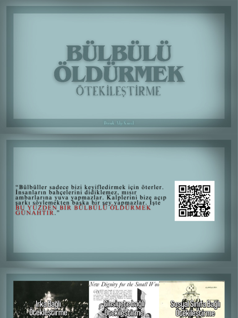 Bülbülü Öldürmek Eserinde Ötekileştirme - Doruk Alp Kural | PDF