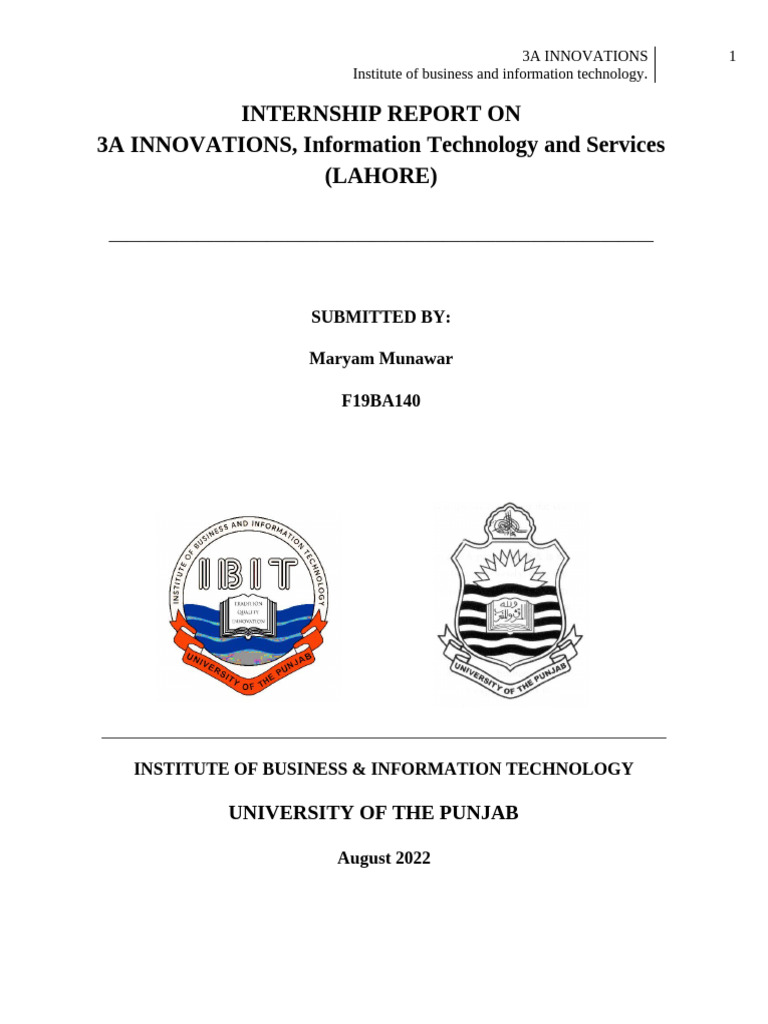 Internship Report: 3A Innovations | PDF | Php | Mobile App