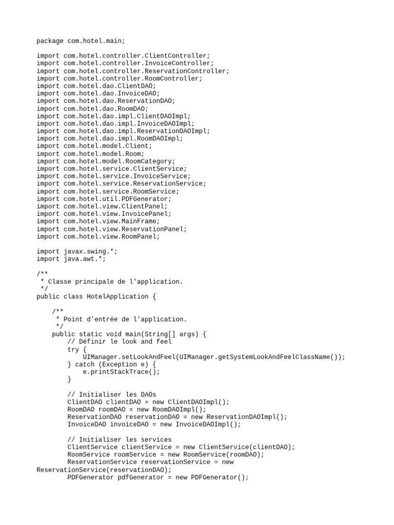 Hotel Management Application Code | PDF | Computing | Computer Science