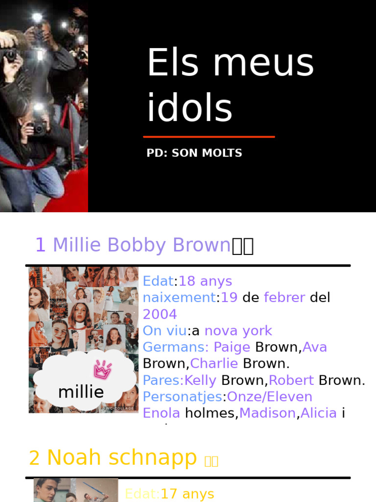 Els Meus Idolsssss | PDF