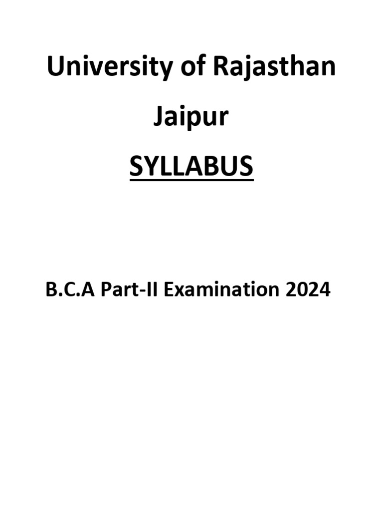 BCA 2nd year syllabus | PDF | Relational Database | Virtualization