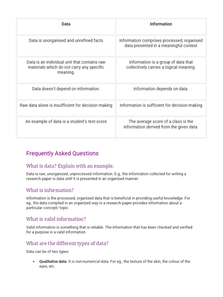 Understanding Data and Information | PDF | Information | Data