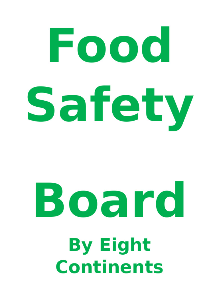 Food Safety Board Signage | PDF