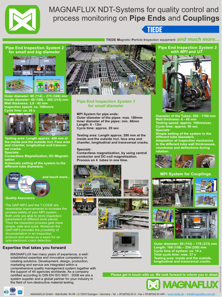 MAGNAFLUX Pipe End Testing - 2015 - WEB | PDF | Pipe (Fluid Conveyance ...