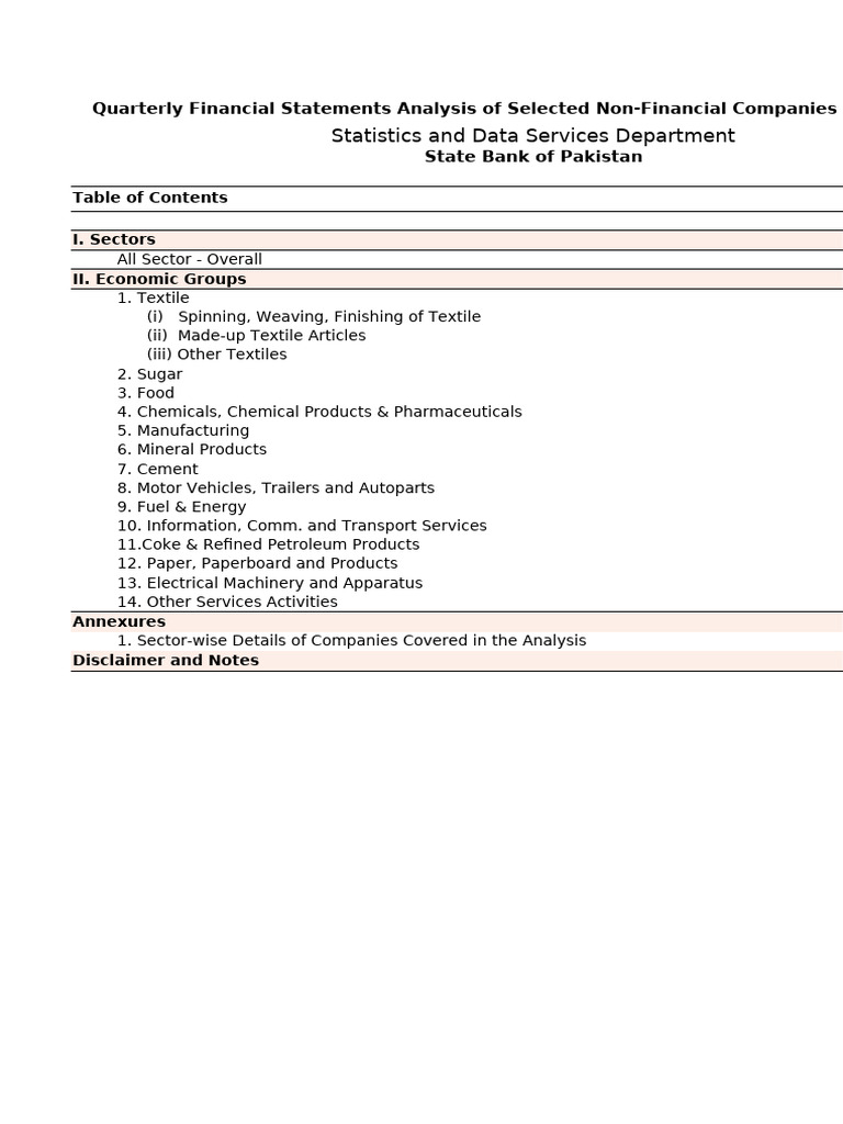 Quarterly Financial Analysis of Non-Financial Firms | PDF | Equity ...