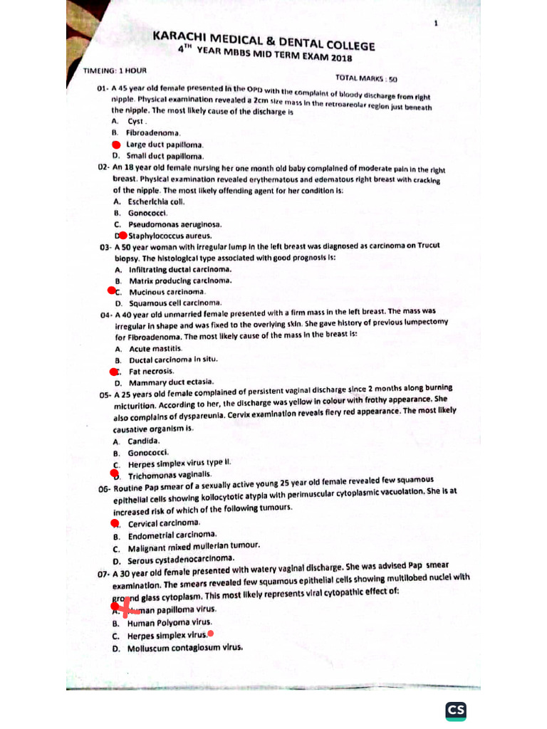 Patho 2018 Mids Solved | PDF