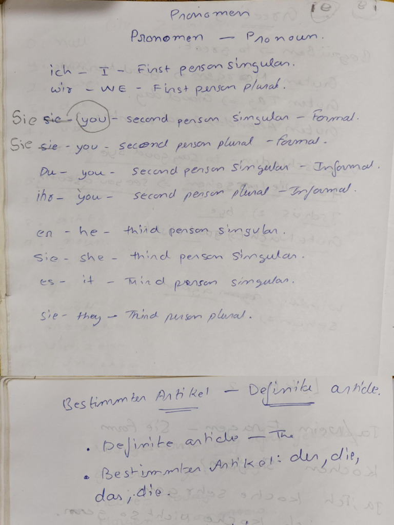 A1 grammer personal notes abhijith. | PDF