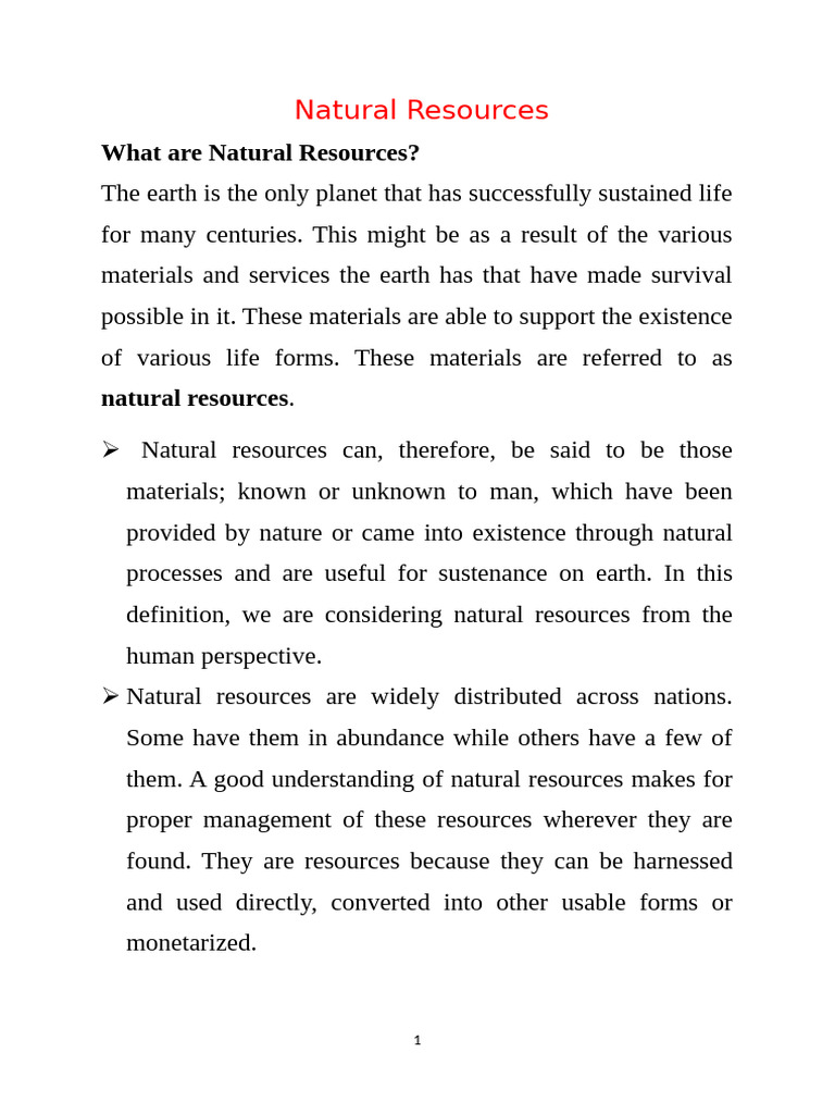 2-Unit-2-Natural Resources | PDF | Energy Development | Renewable Energy