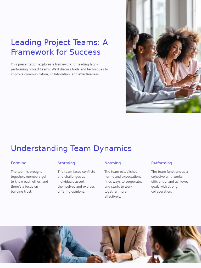 Leading Project Teams A Framework For Success | PDF | Social Psychology ...
