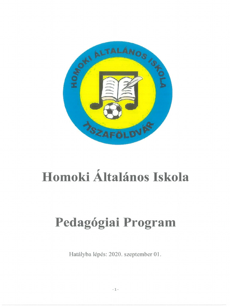 Pedagogiai Program Homok | PDF