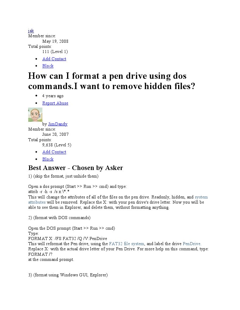 Format Pen Drive | PDF | Computers | Teaching Methods & Materials