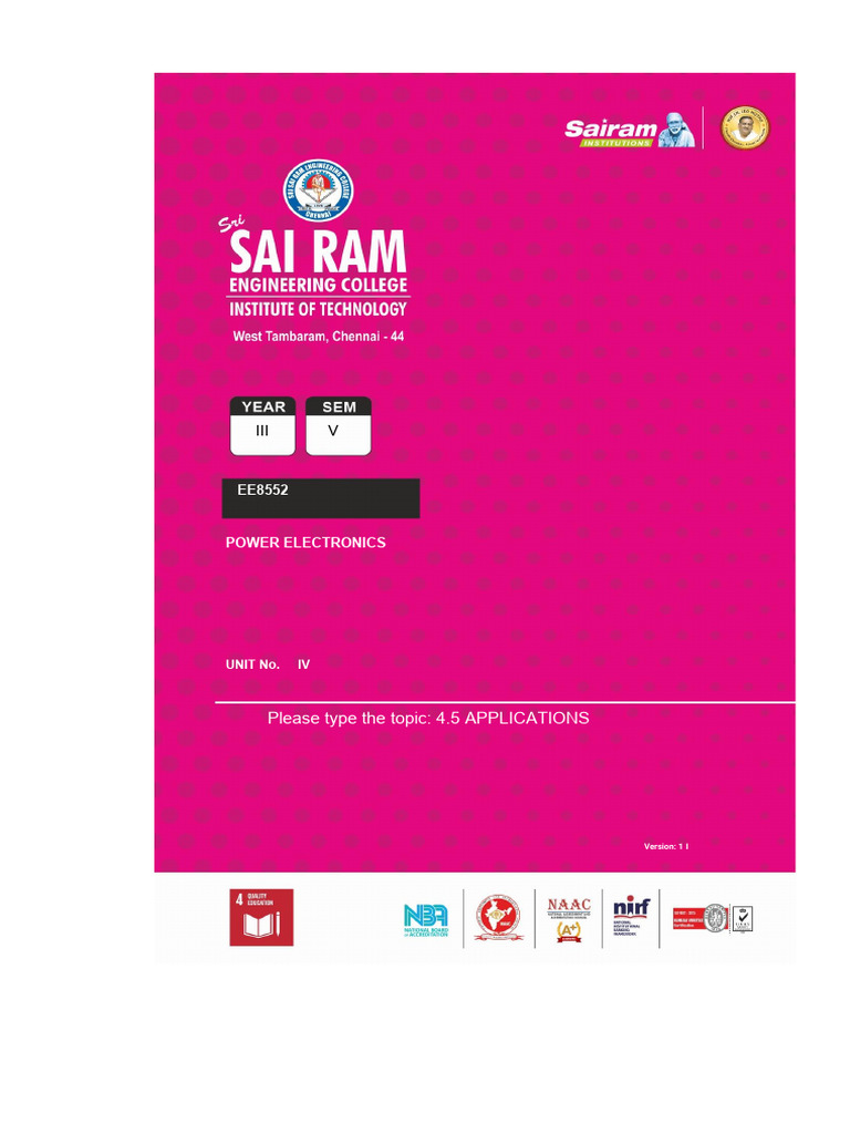 PE UNIT 4 APPLICATIONS | PDF | Mechanical Engineering | Electrical Equipment