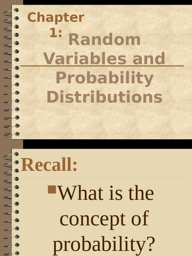 C1 Lesson 1.1 Random Variables | PDF | Probability | Scientific Method