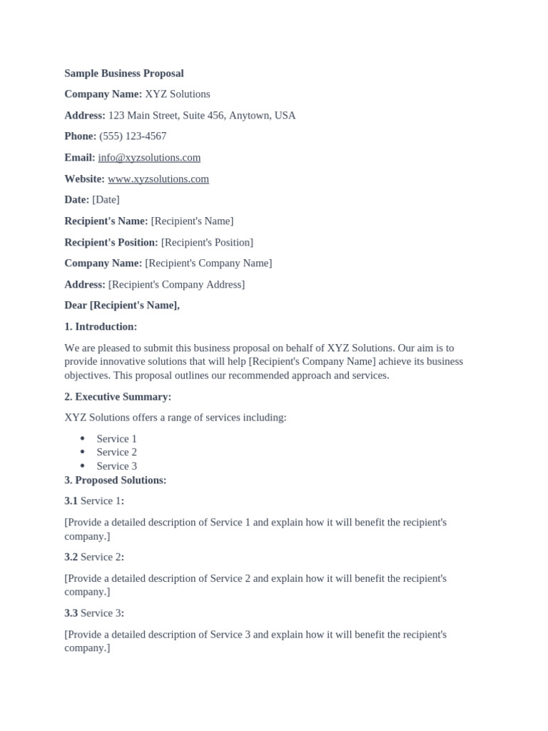 Sample Business Proposal | PDF