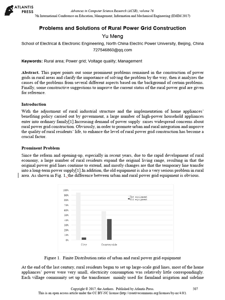 Problems and Solutions of Rural Power Grid Constru | PDF | Electric Power Distribution | Power ...