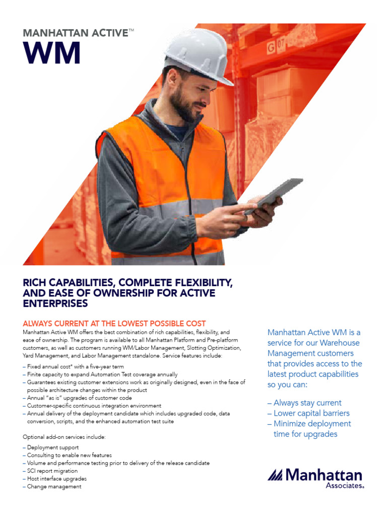 Manhattan Associates WMS Brochure | PDF | Business | Computing