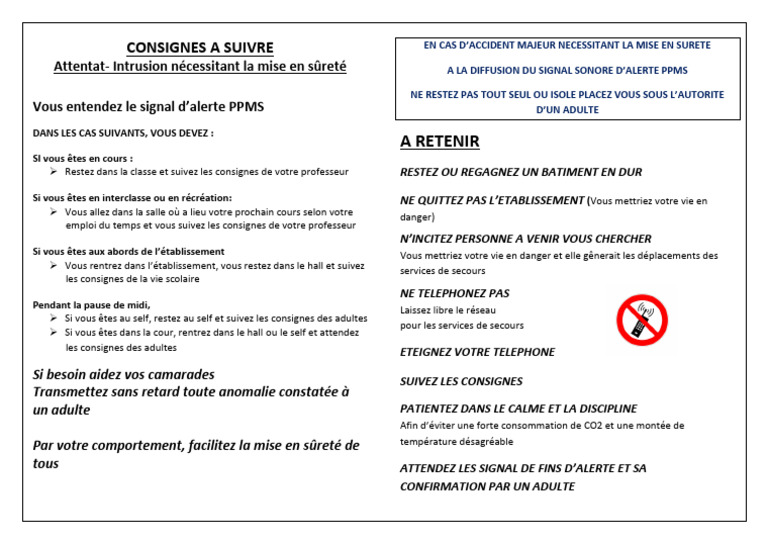 Consignes Classes | PDF