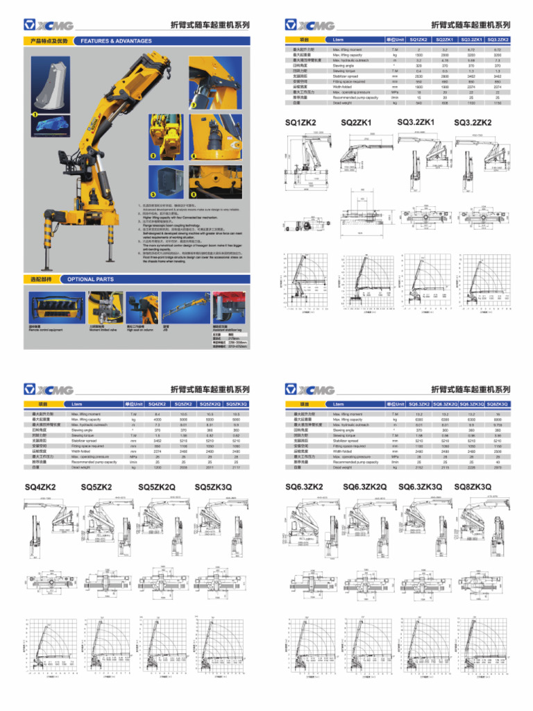 2xcmg Knuckle Boom Crane Catalogue Compressed PDF Free | PDF