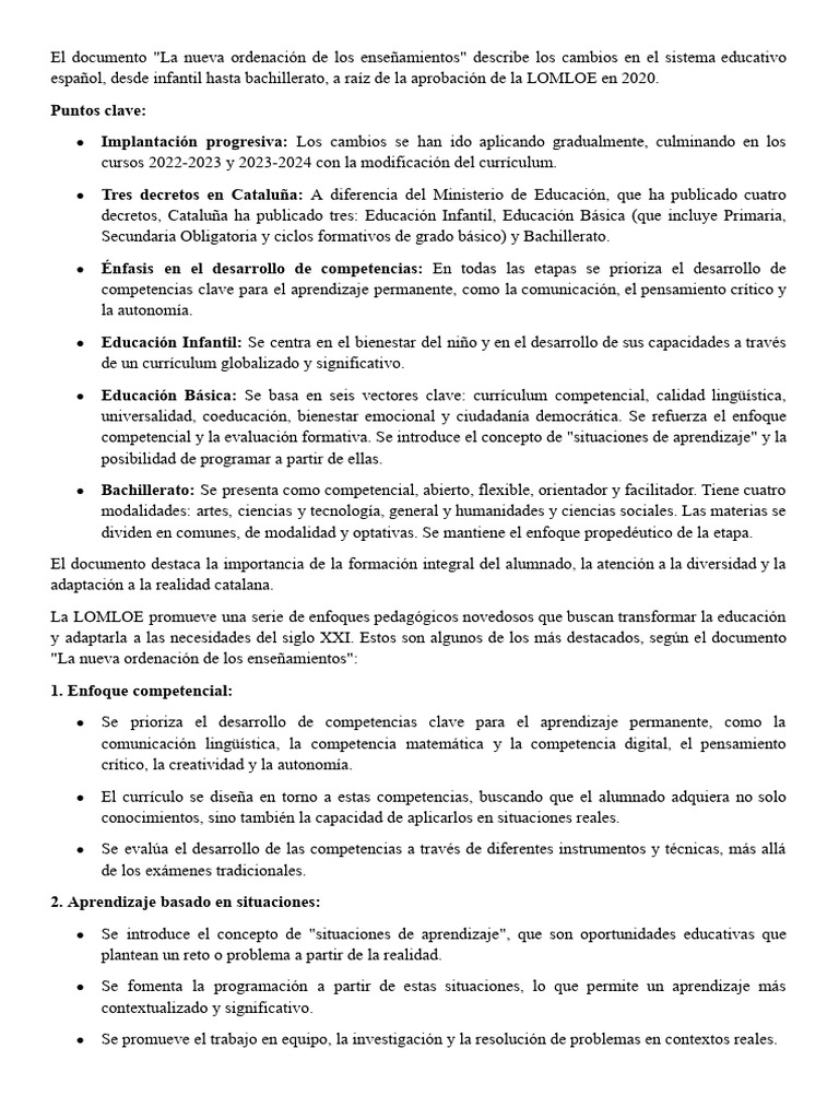 LOMLOE - Nueva Aplicación | PDF | Educación primaria | Plan de estudios
