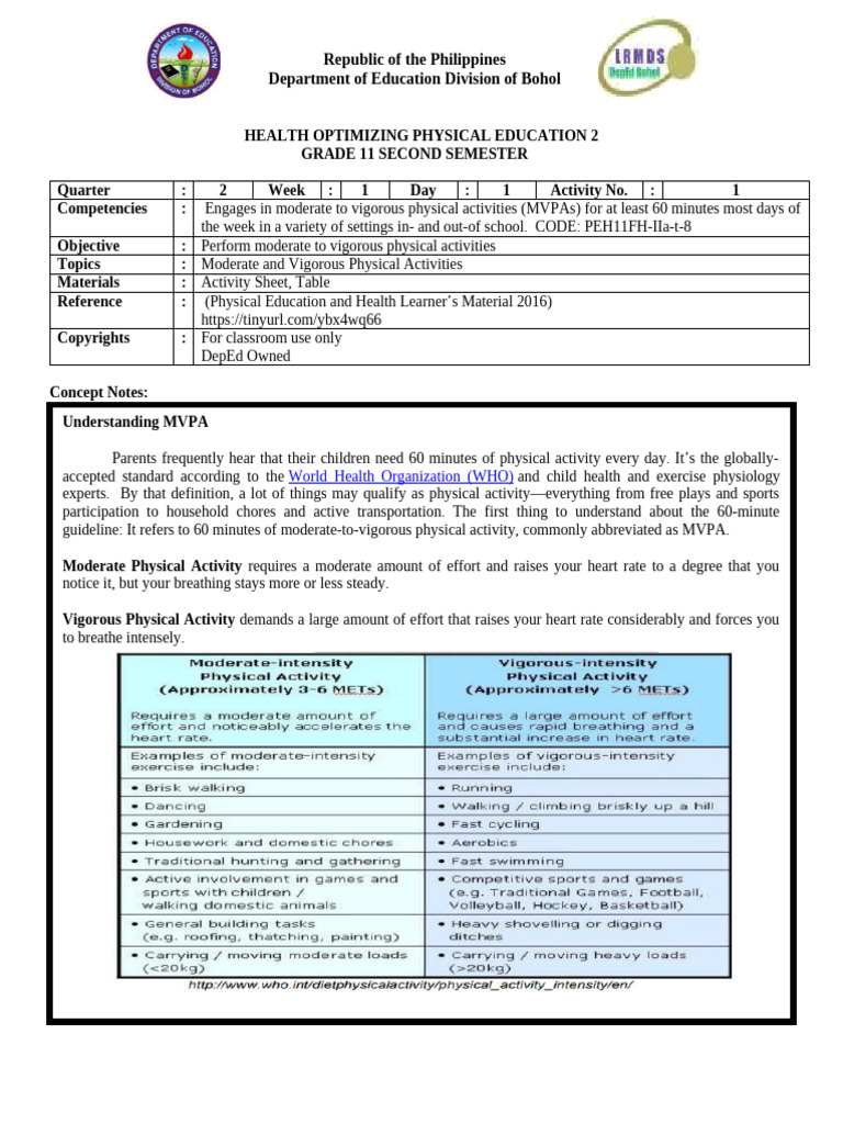 Hope2 Las 2ND Sem Q2 WK1 | PDF