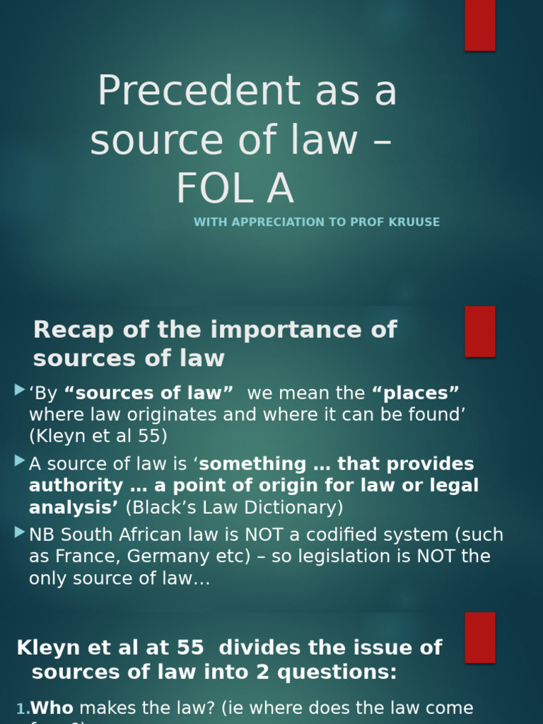 Sources of Law Precedent | PDF | Precedent | Obiter Dictum