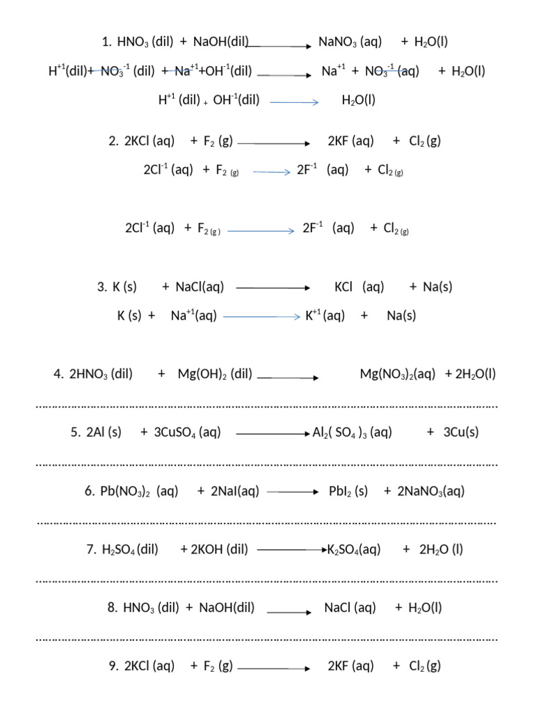 Ionic Eq Working | PDF