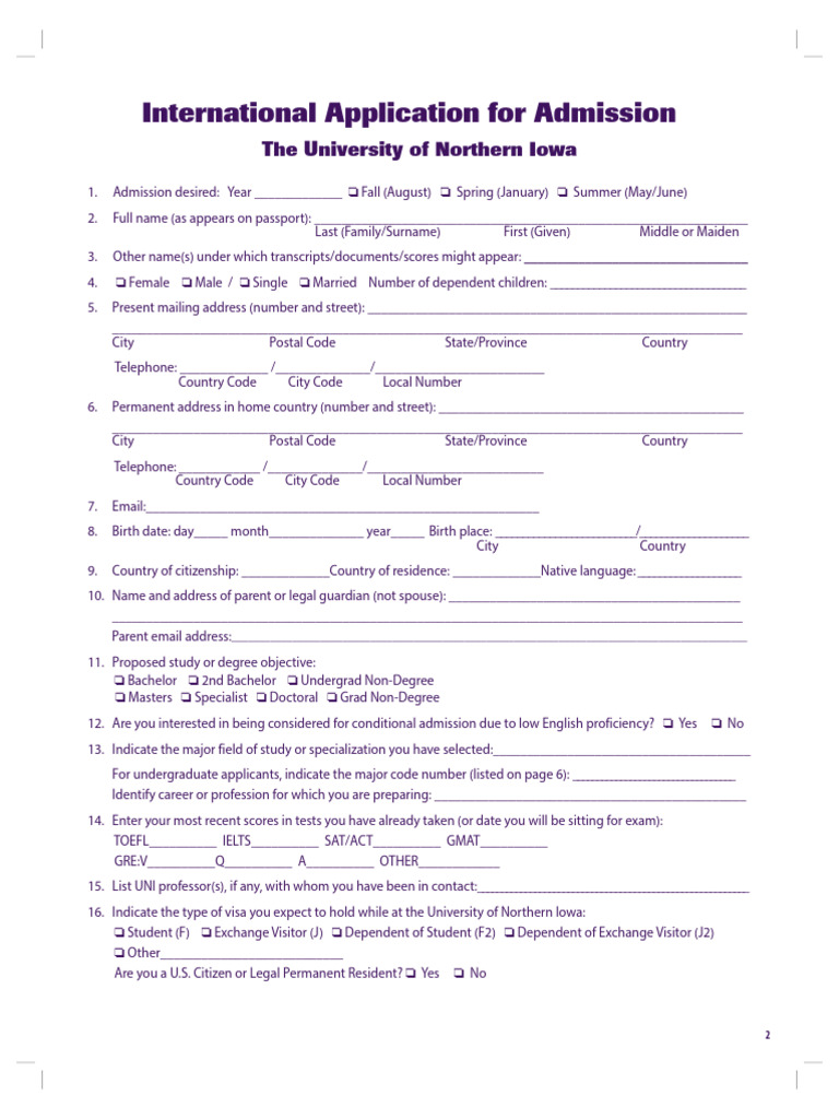 Application For Admission | PDF | Mail