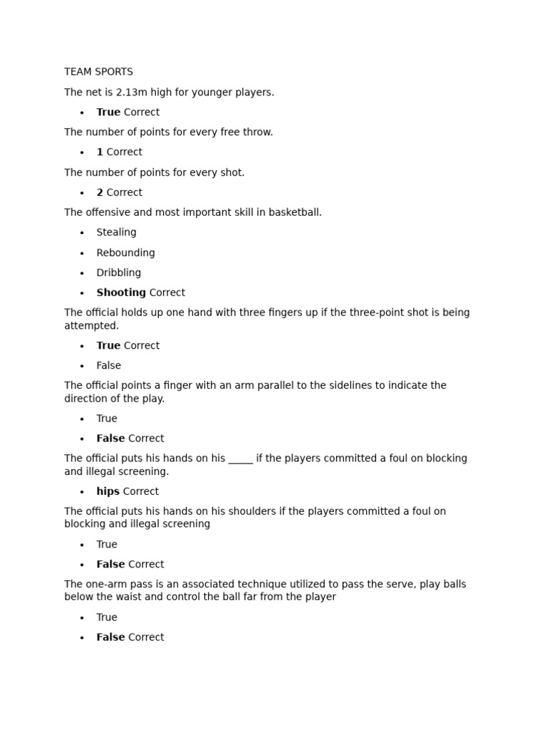 Team Sports Rules and Techniques Guide | PDF | Anatomical Terms Of ...