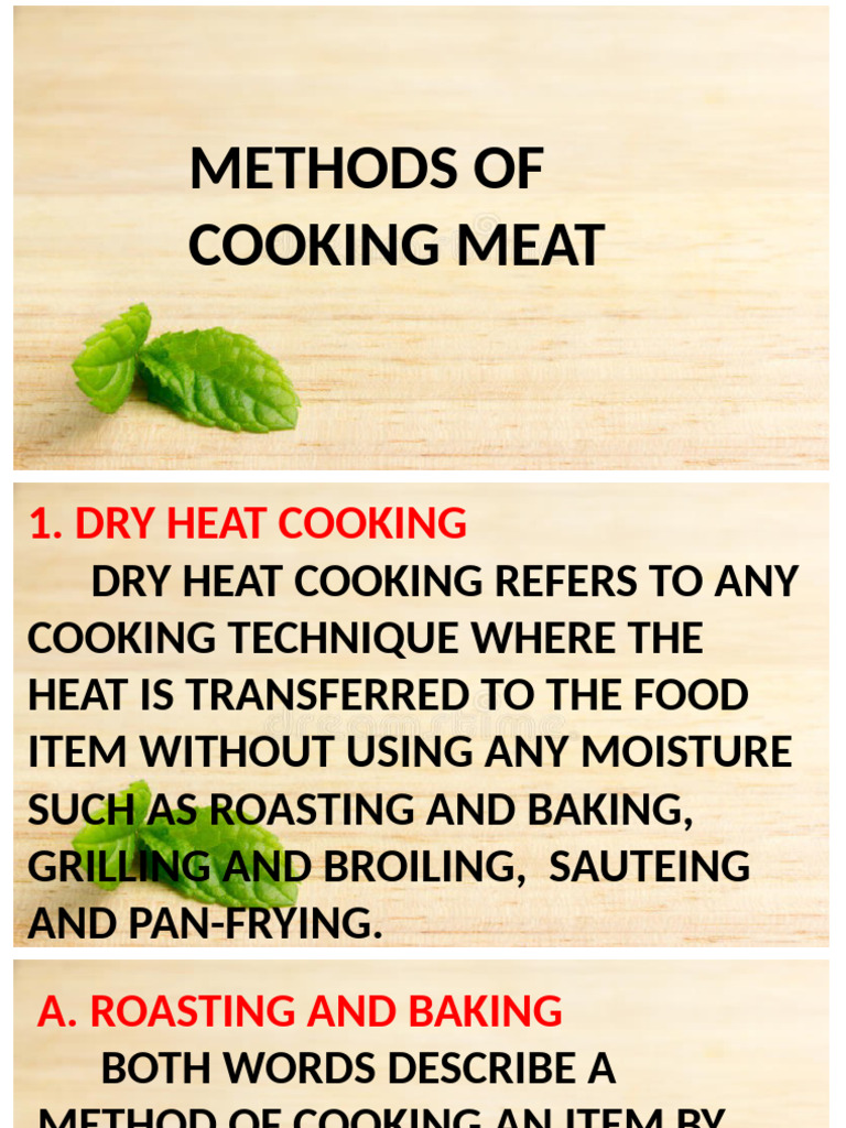 Methods of Cooking Meat | PDF
