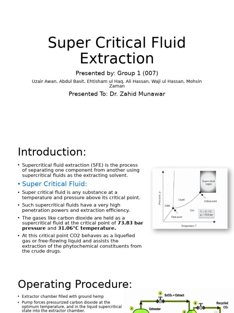 Super Critical Fluid Extraction-1 | PDF | Supercritical Fluid | Solvent