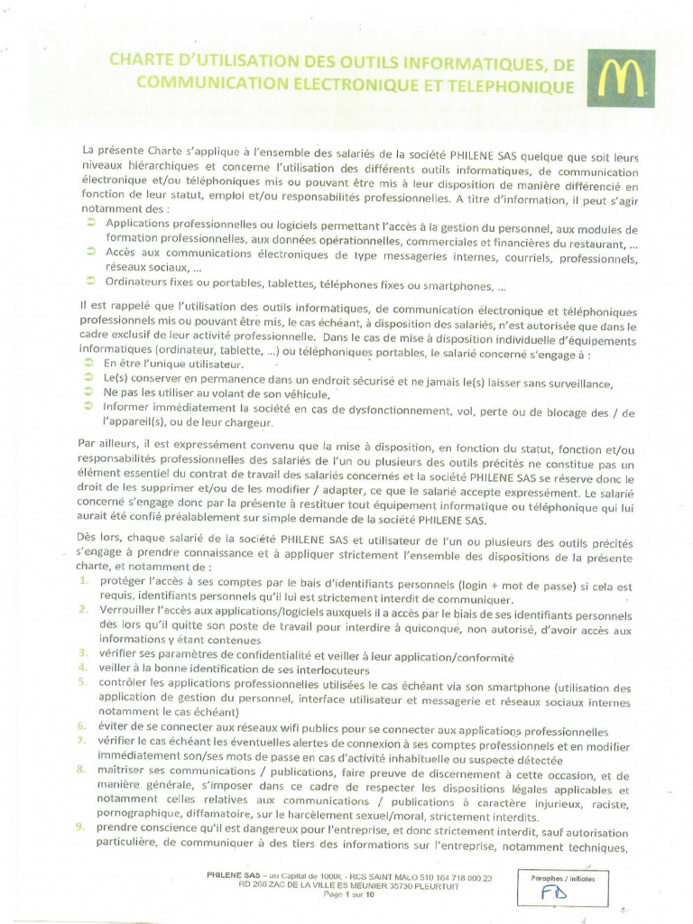 Charte Informatique | PDF