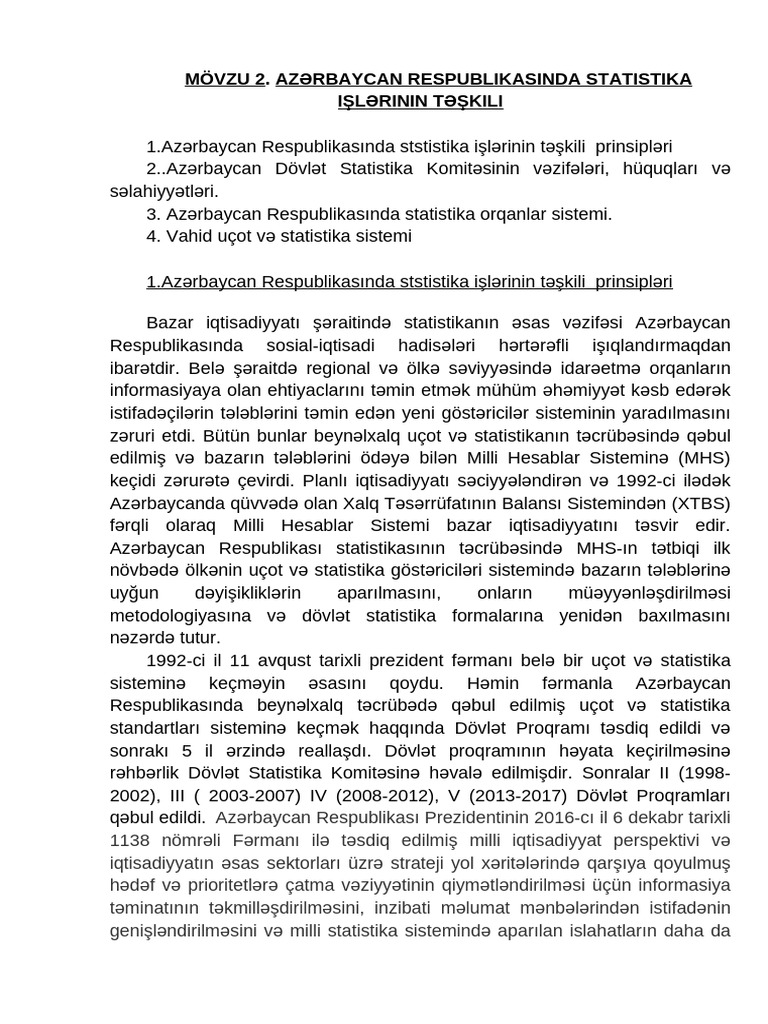 Movzu 2 Statistika | PDF