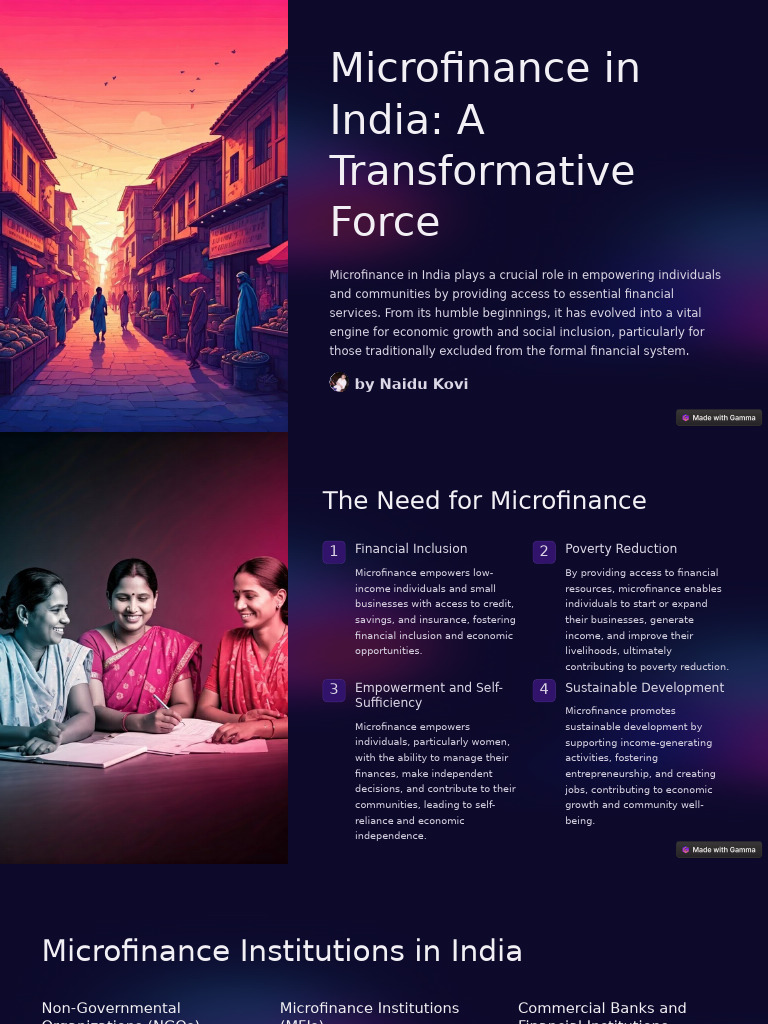 Microfinance in India A Transformative Force | PDF | Microfinance ...