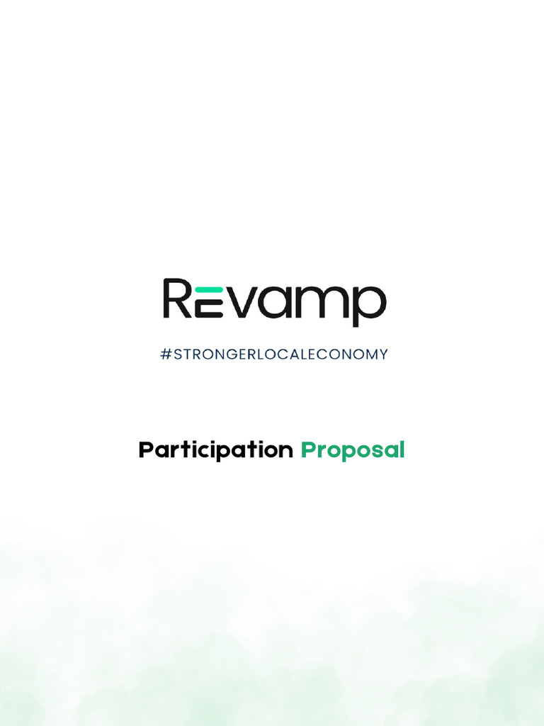 Participation Proposal. - Revamp Nepal | PDF | Entrepreneurship | Startup Company